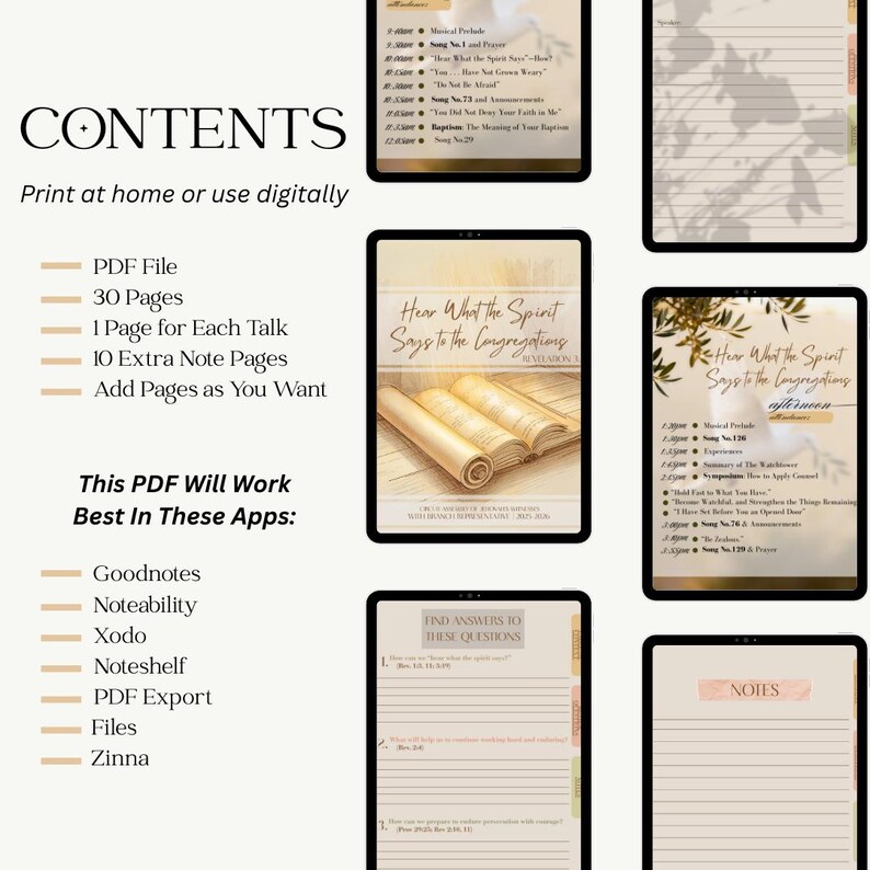 JW Assembly Notebook / Ebook 2025-2026: Digital Note-taking for Jehovah ...