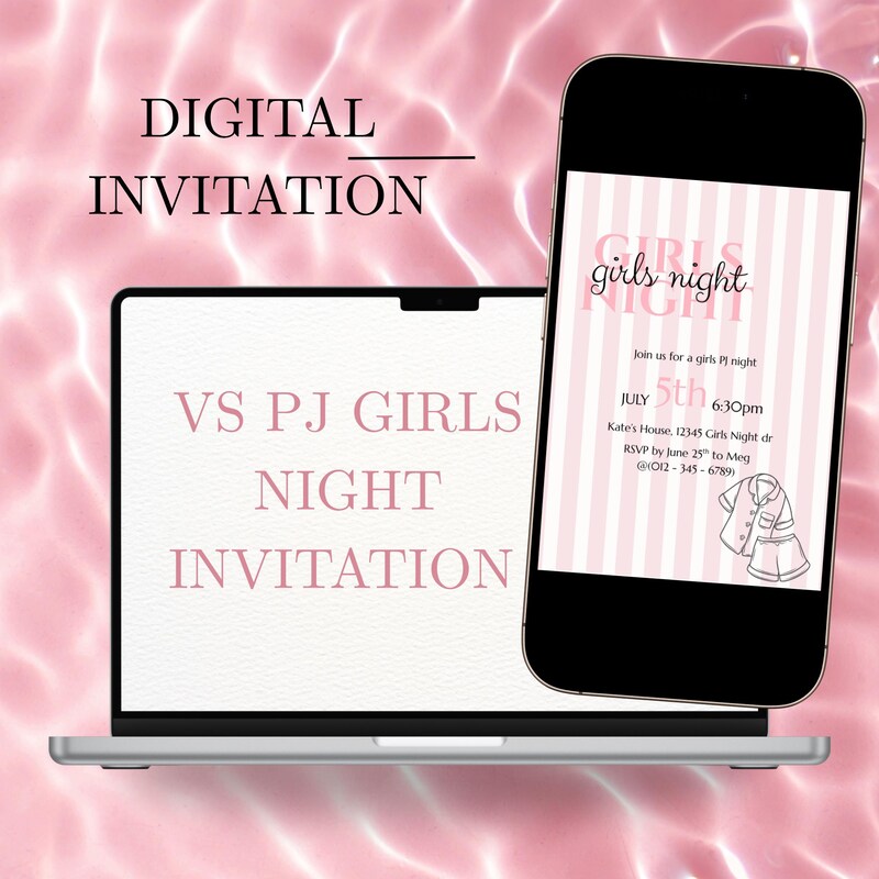 Pink Victoria Secret Invitation - Etsy