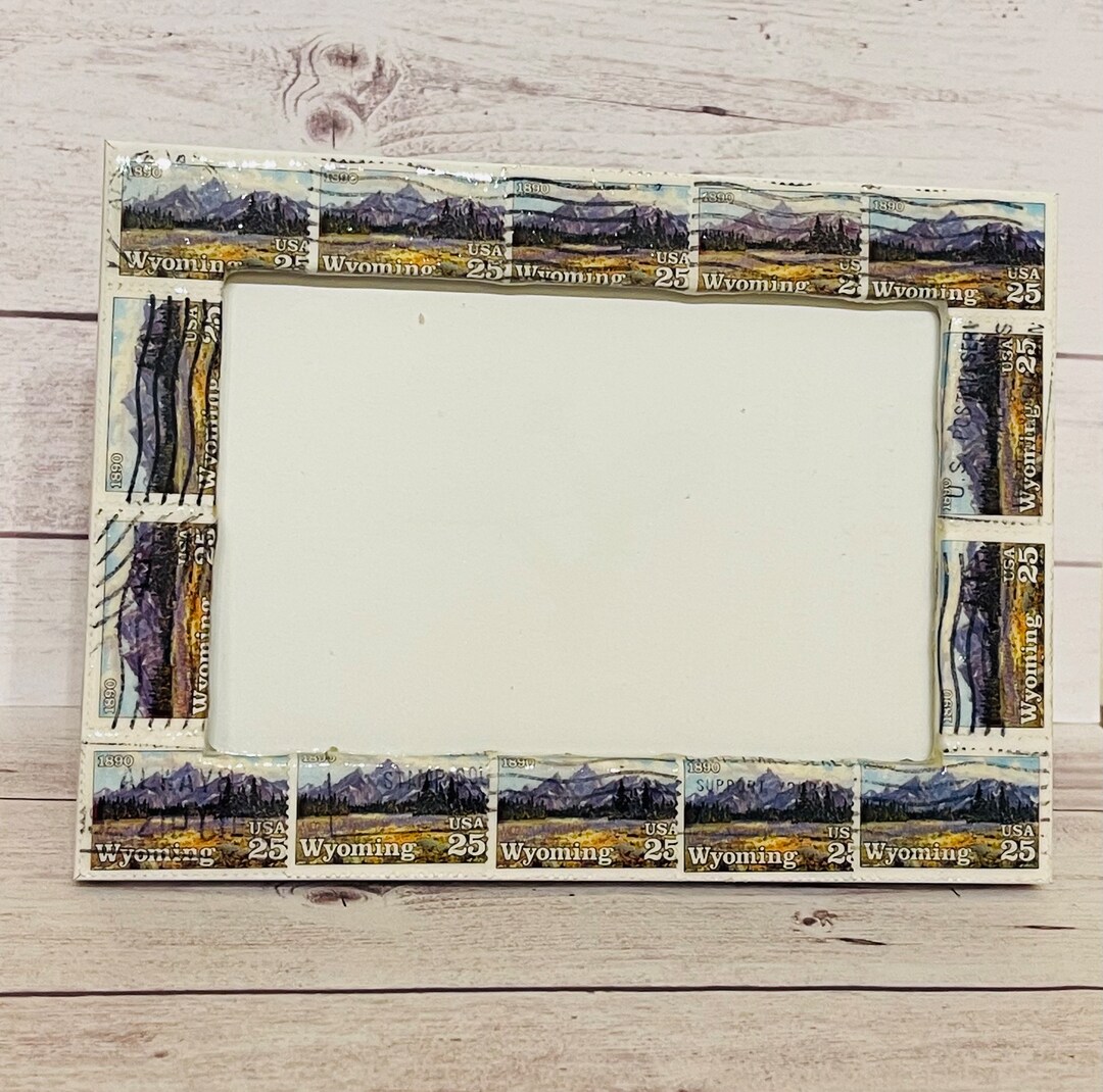 Wyoming Postage Stamp Frame (holds 4x6 Photo) - Etsy