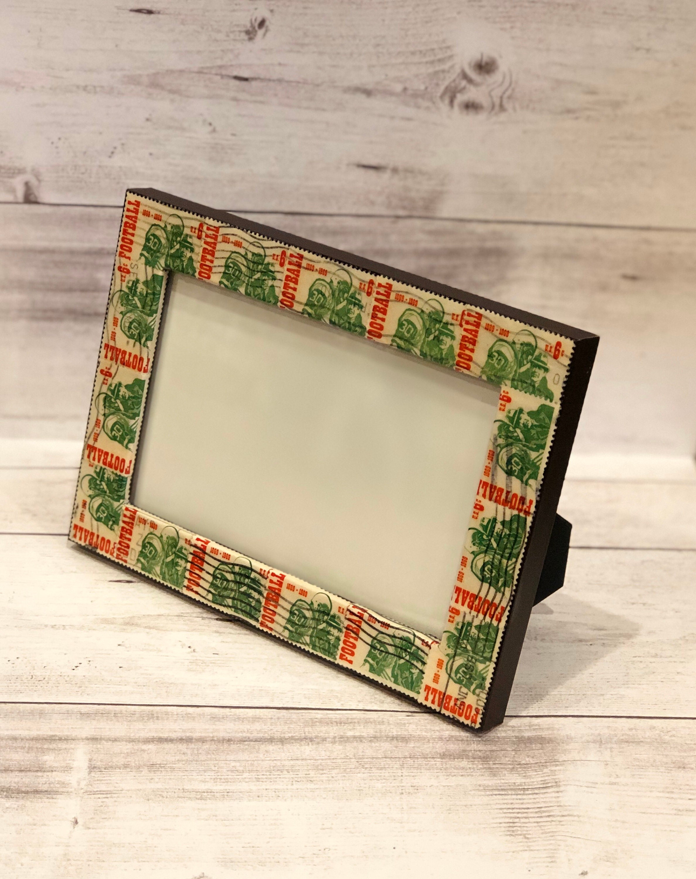 Football Postage Stamp Frame holds 4x6 Photo - Etsy