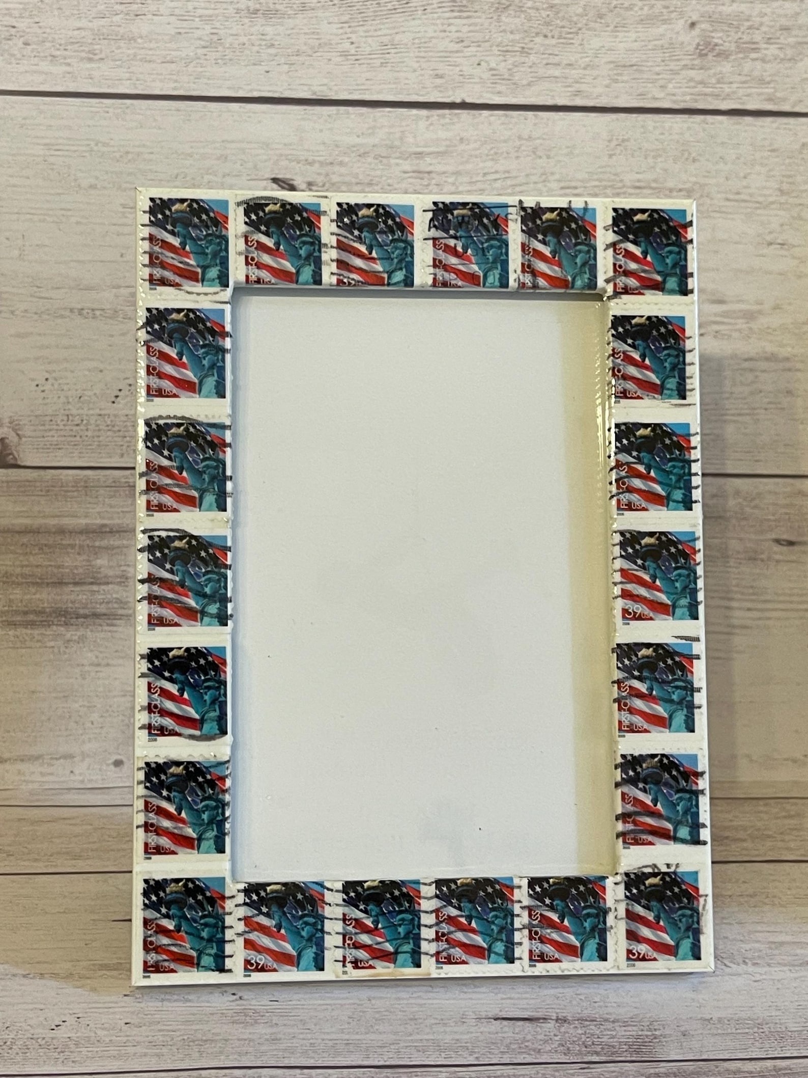 American Flag Postage Stamp Frame (holds 4x6 Photo) - Etsy UK
