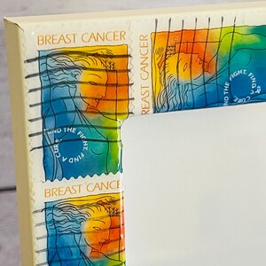 Breast Cancer Awareness Postage Stamp Frame (holds 5x7 Photo) - Etsy