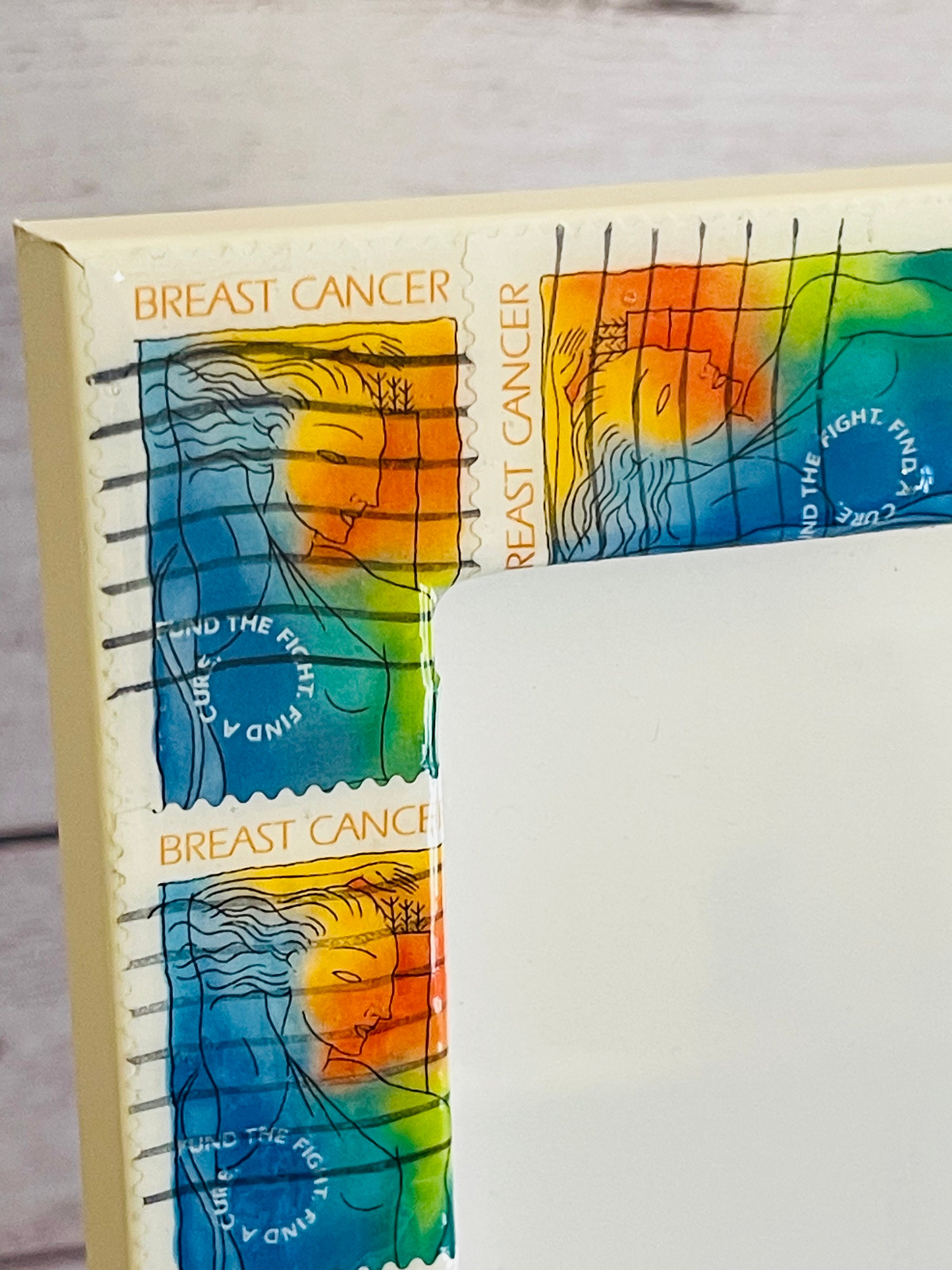 Breast Cancer Awareness Postage Stamp Frame (holds 5x7 Photo) - Etsy
