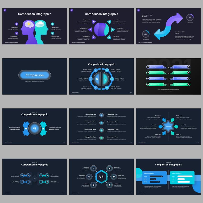 Comparison Infographic Powerpoint | Pros & Cons Slide Template ...