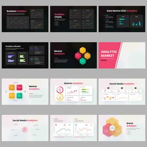 Analytic Market Powerpoint Template | Data-driven Business Slides ...