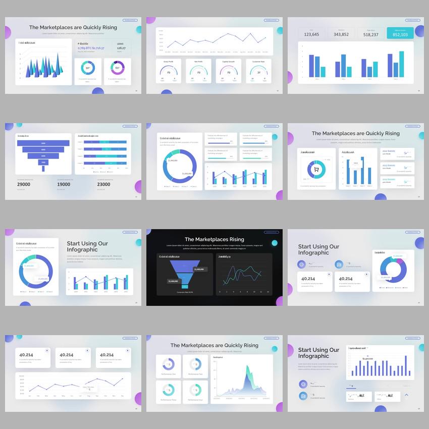 Dashboard Chart Powerpoint Template | KPI & Business Analytics ...
