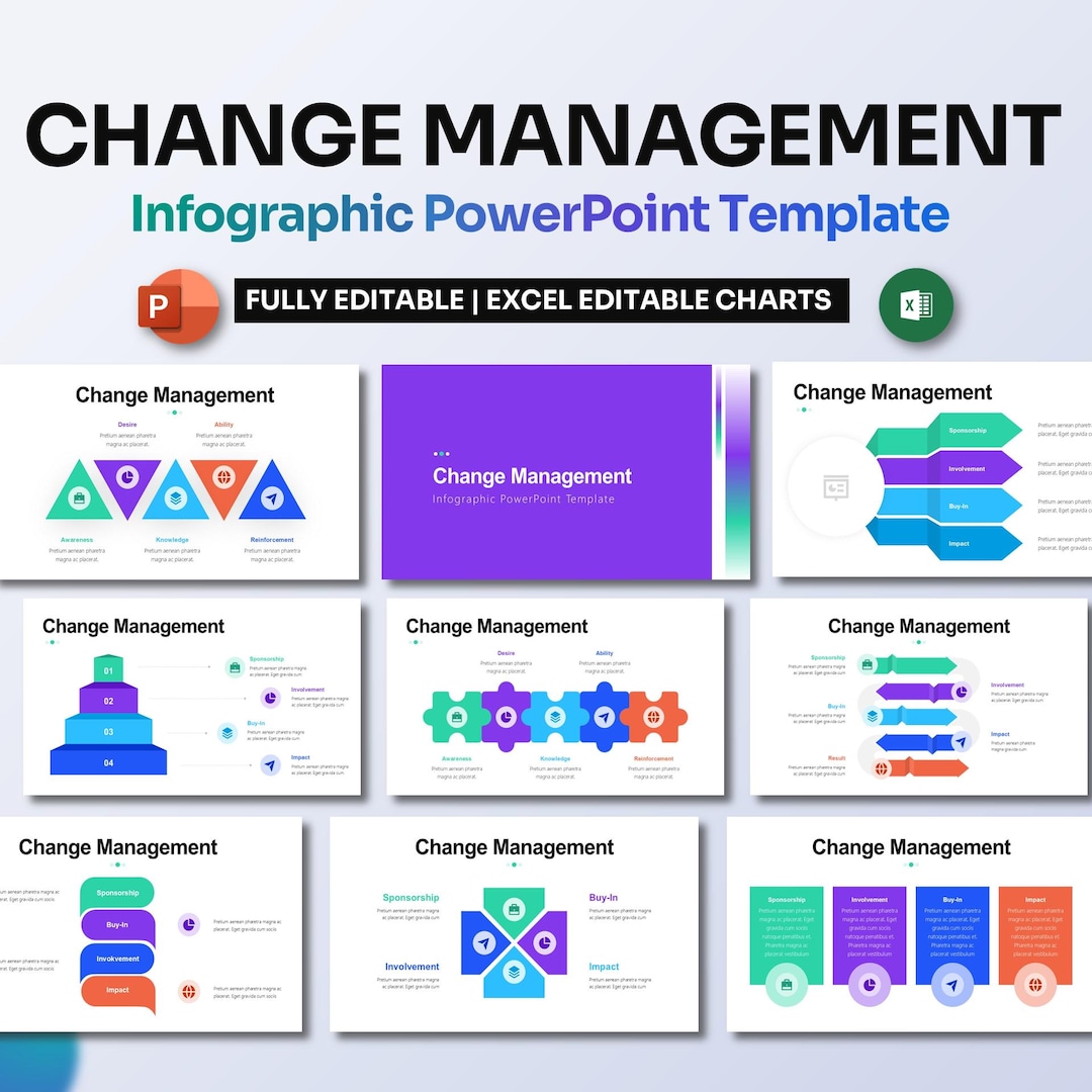 Change Management Infographic Powerpoint | Organizational Strategy ...
