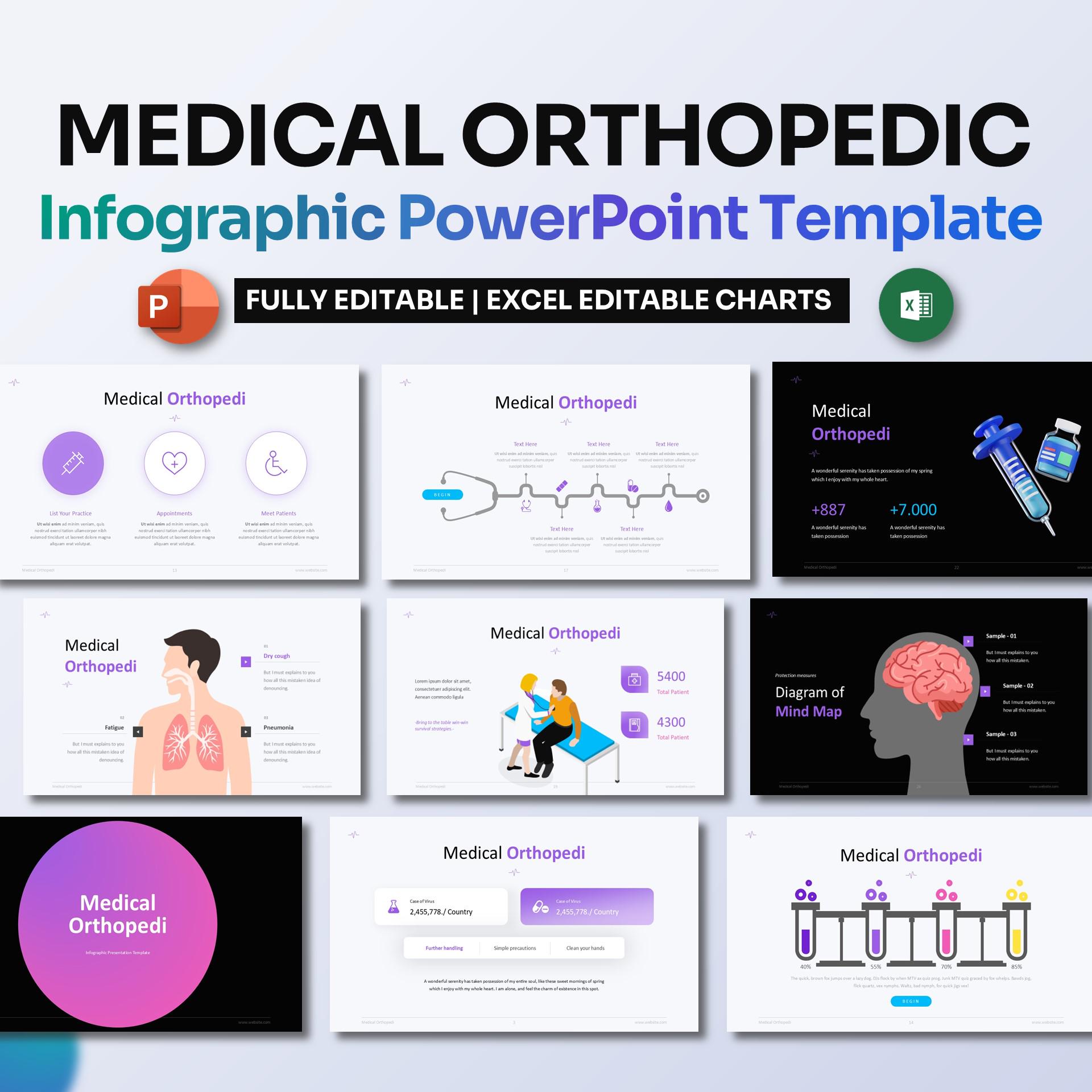 Medical Orthopedic Infographic Powerpoint | Human Anatomy & Treatment ...