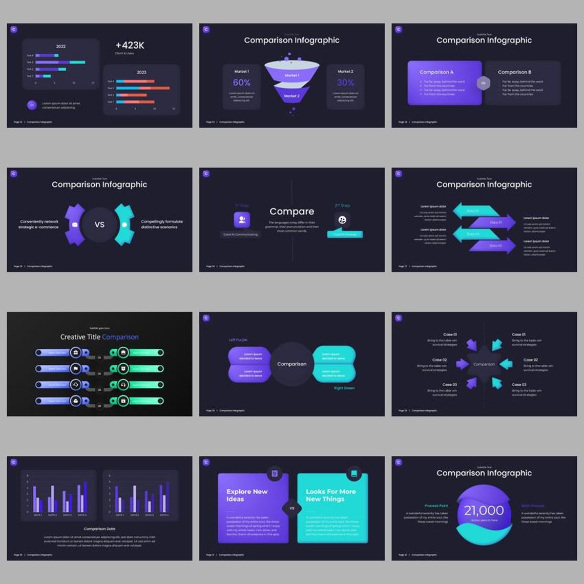 Comparison Infographic Powerpoint | Pros & Cons Slide Template ...