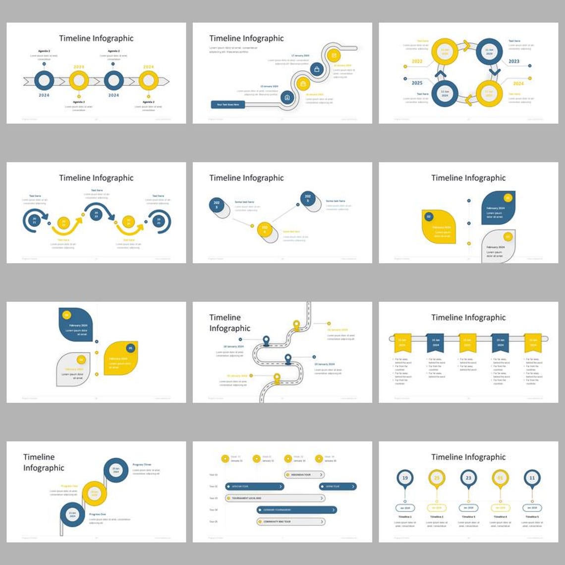 Progress Timeline Infographic Powerpoint | Goal Tracking & Business ...