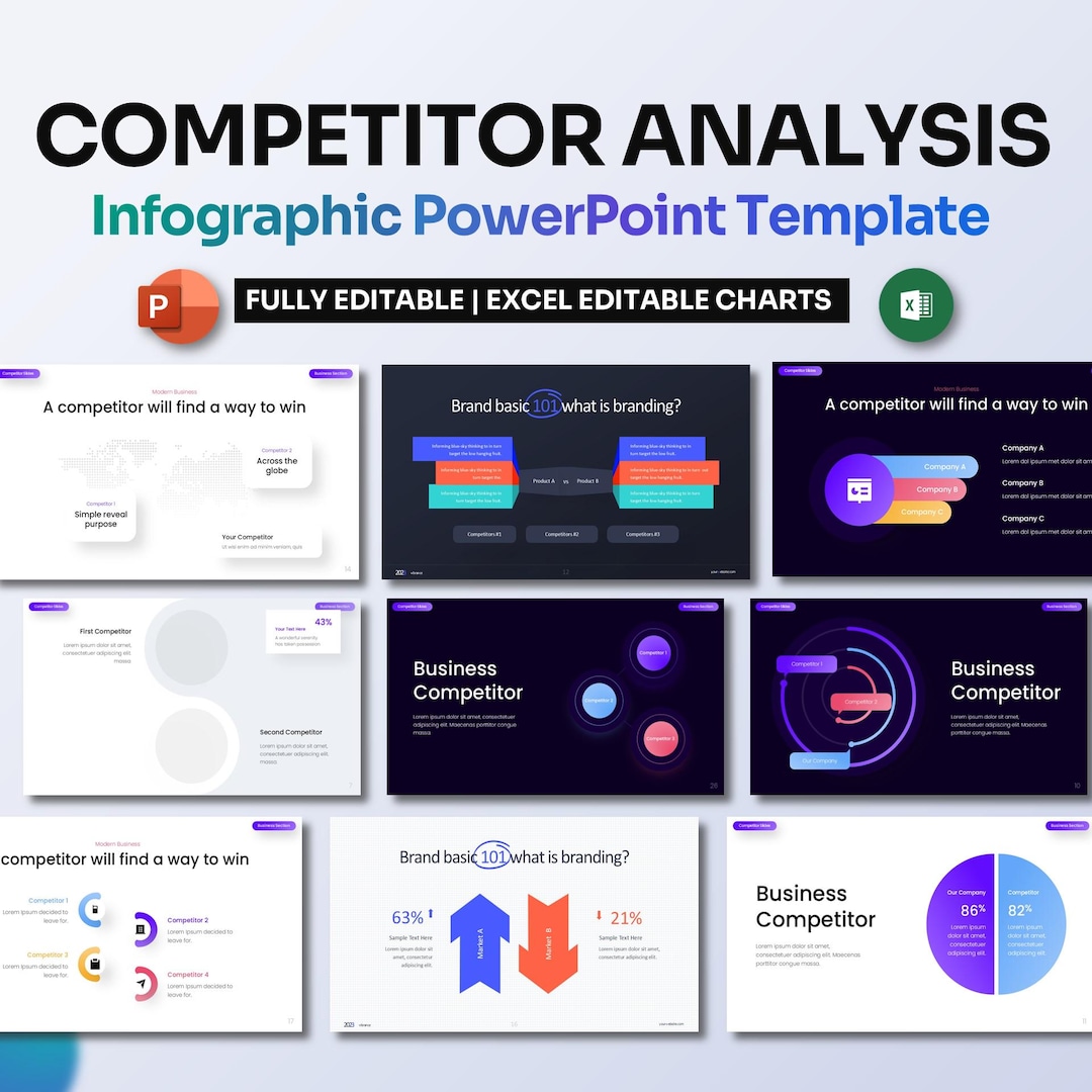 Competitor Analysis Powerpoint Template | Market Research Infographic ...