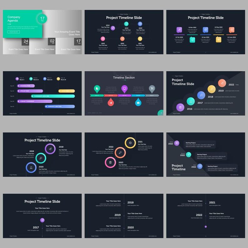 Business Timeline Infographic Powerpoint | Project Milestone & Planning ...