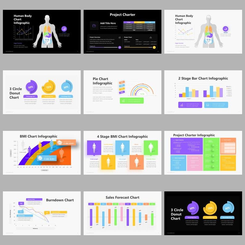 Chart Infographic Powerpoint Template | Data Visualization & Analytics ...