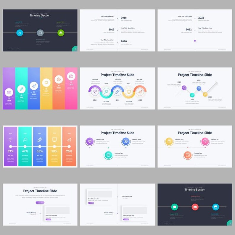 Business Timeline Infographic Powerpoint | Project Milestone & Planning ...