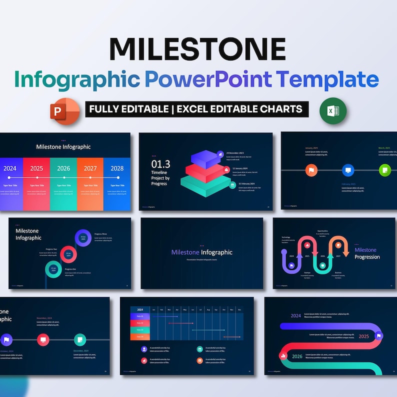 Milestone Infographic Powerpoint | Project Roadmap & Timeline Planning ...