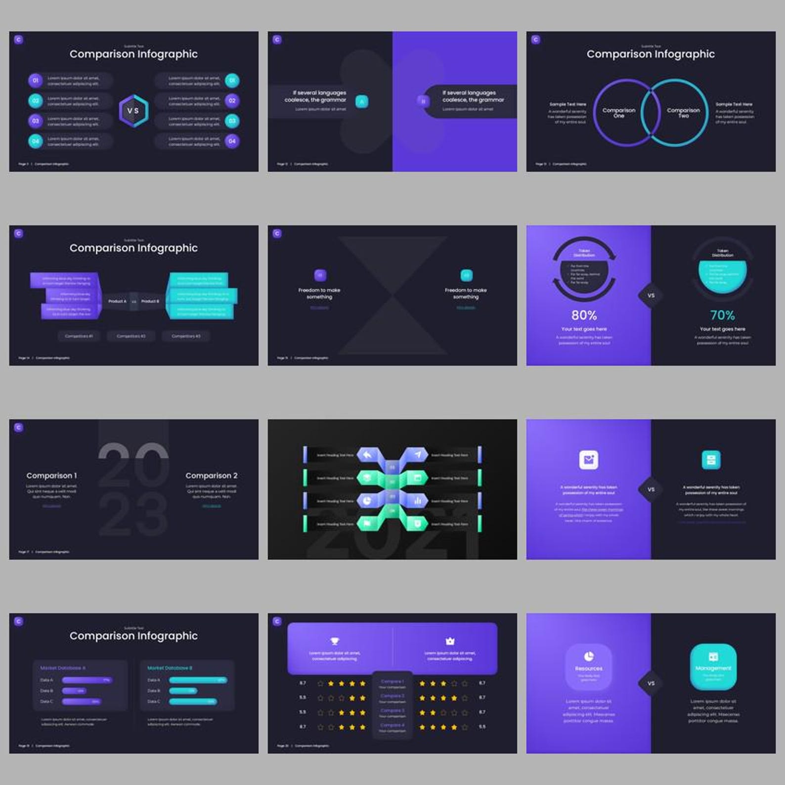 Comparison Infographic Powerpoint | Pros & Cons Slide Template ...