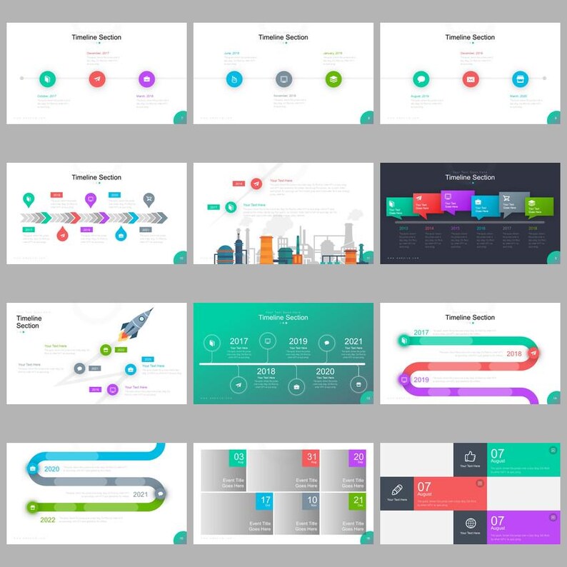 Business Timeline Infographic Powerpoint | Project Milestone & Planning ...