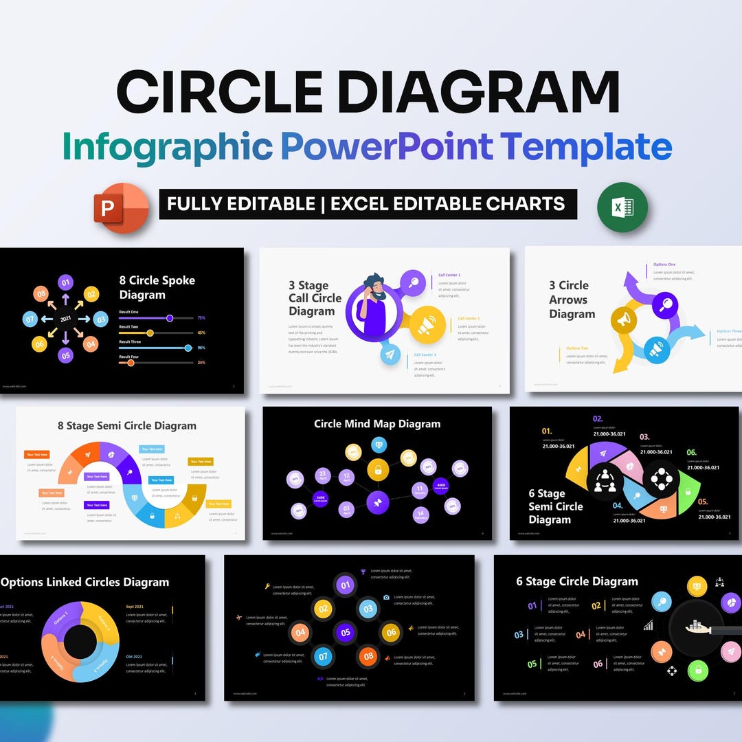 Circle Diagram Powerpoint Template | Editable Business & Strategy ...