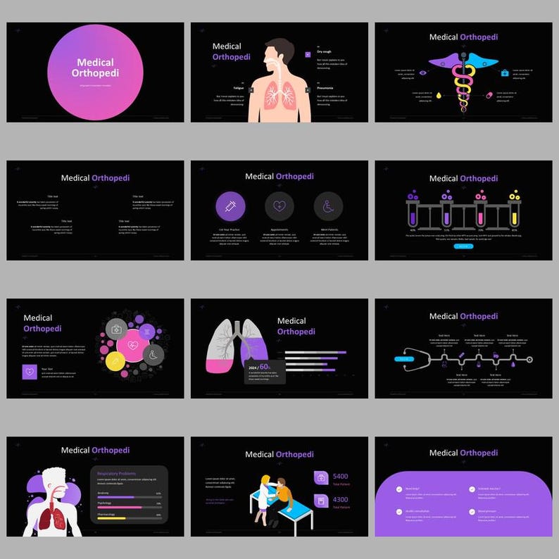 Medical Orthopedic Infographic Powerpoint | Human Anatomy & Treatment ...