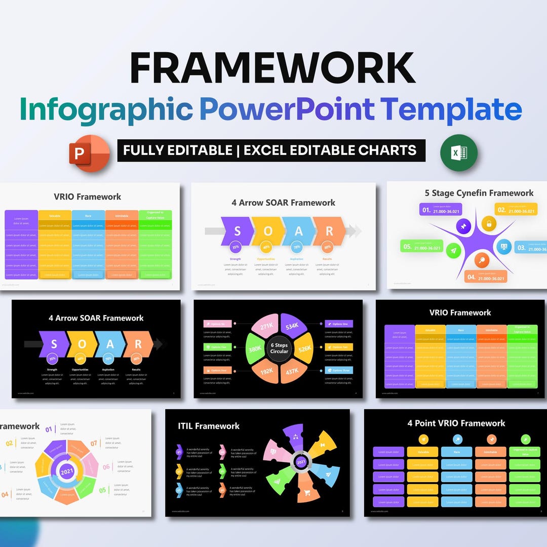 Framework Infographic Powerpoint Template | Business Strategy & Model ...