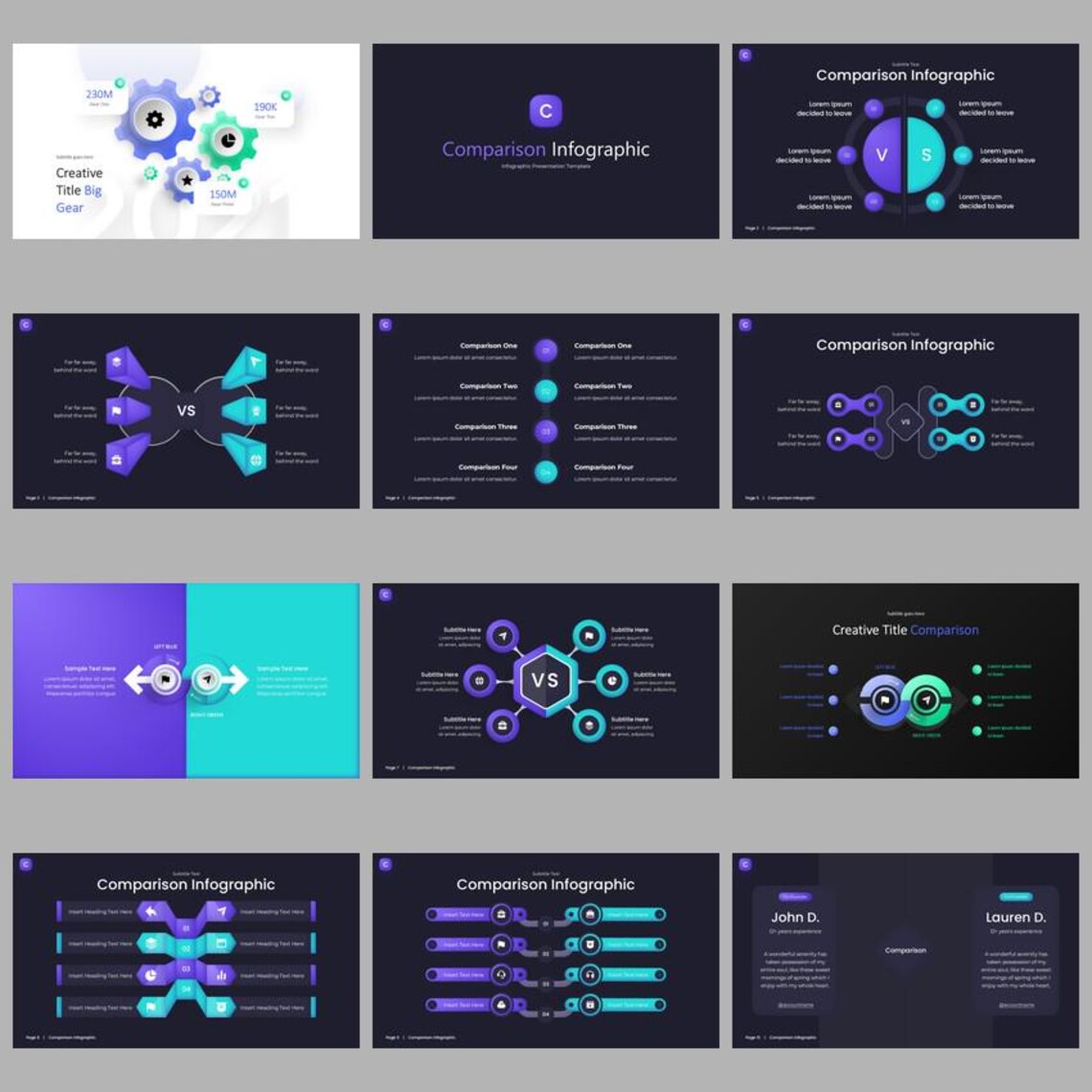 Comparison Infographic Powerpoint | Pros & Cons Slide Template ...
