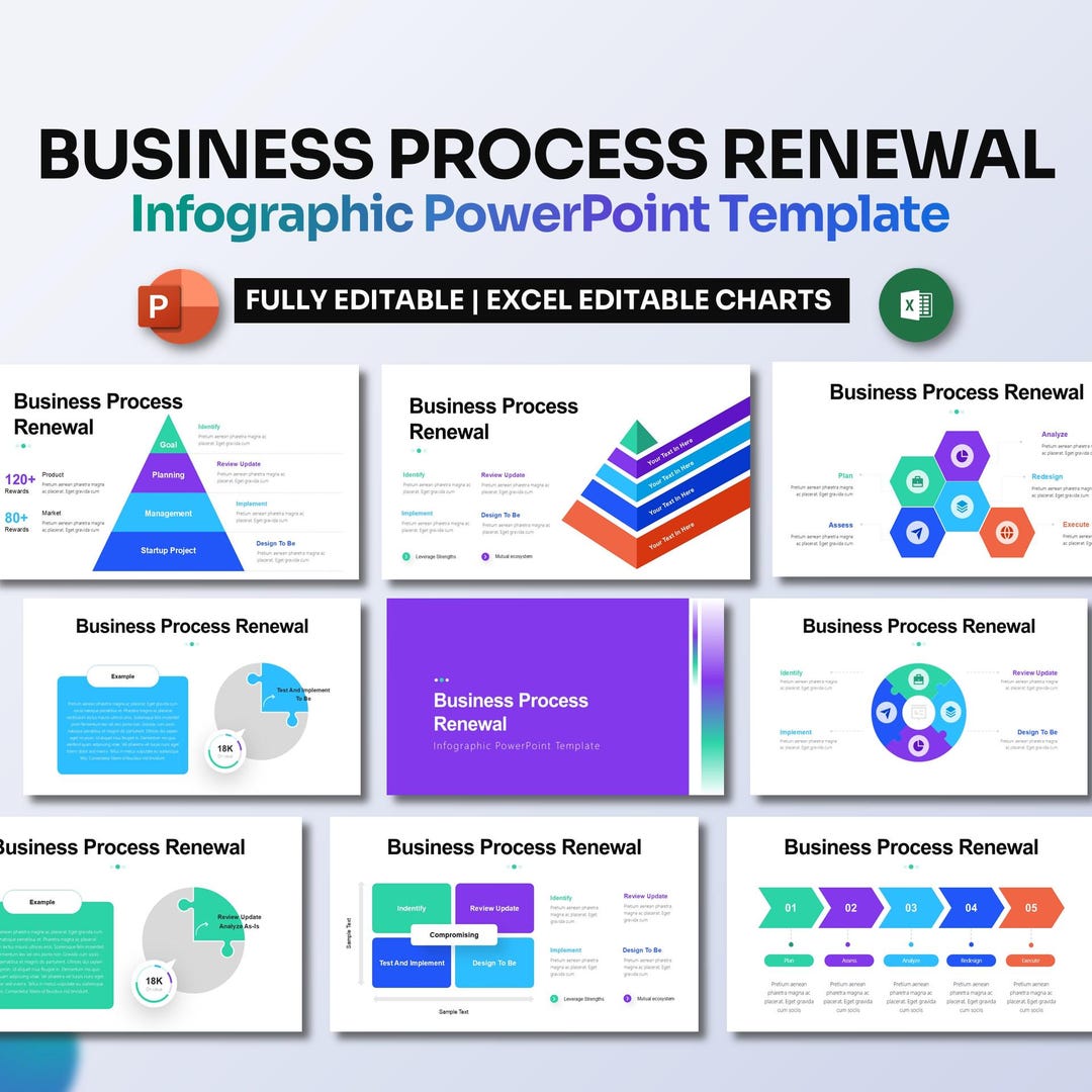 Business Process Renewal Infographic Powerpoint | Editable Strategy ...