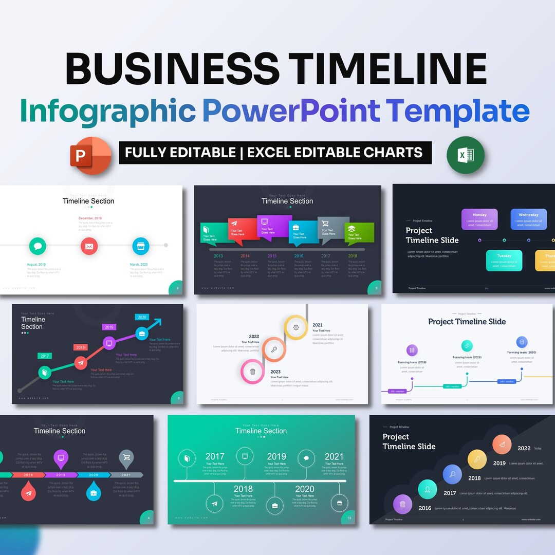 Business Timeline Infographic Powerpoint | Project Milestone & Planning ...