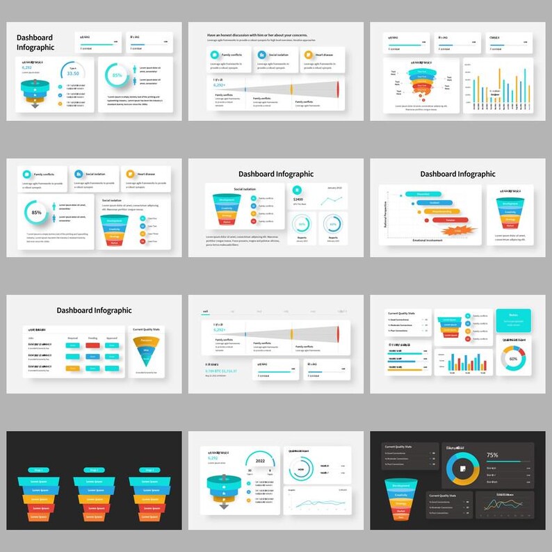 Funnel Dashboard Infographic Powerpoint | Data Analytics & KPI Slides ...