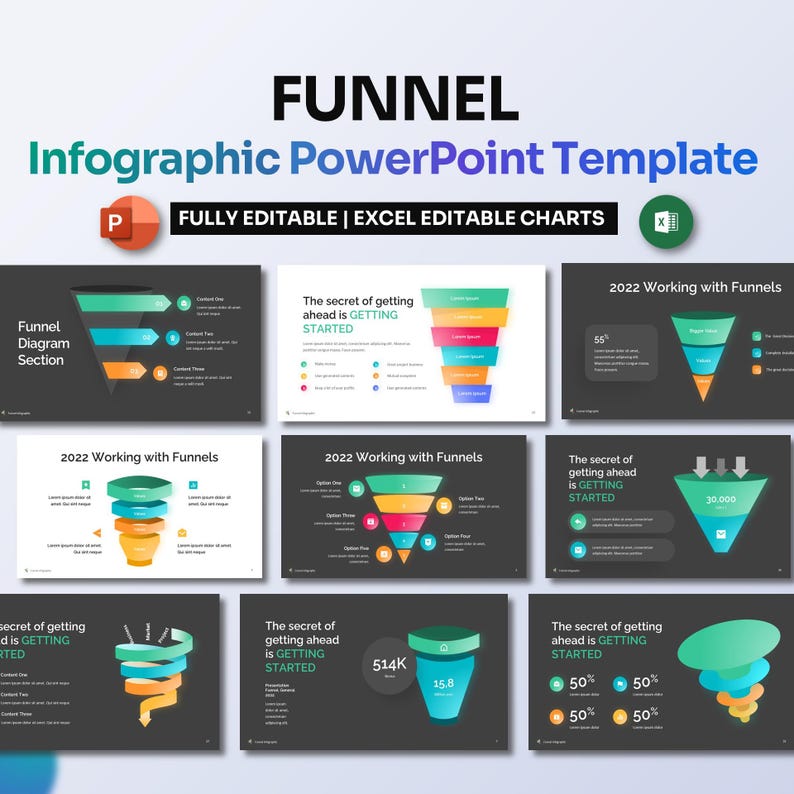 Funnel Infographic Powerpoint Template | Customer Journey & Sales ...