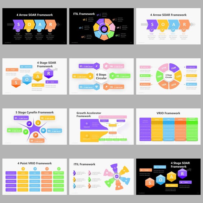 Framework Infographic Powerpoint Template | Business Strategy & Model ...