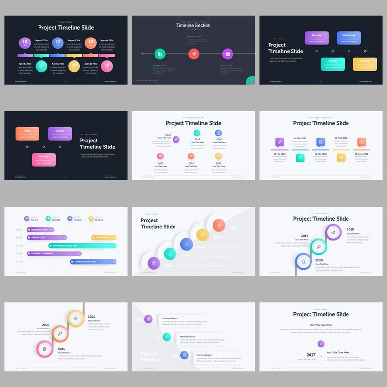 Business Timeline Infographic Powerpoint | Project Milestone & Planning ...