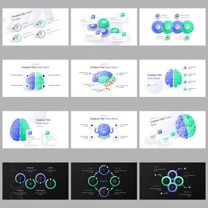 SWOT Brain Infographic Powerpoint Template | Mind Map & Business ...