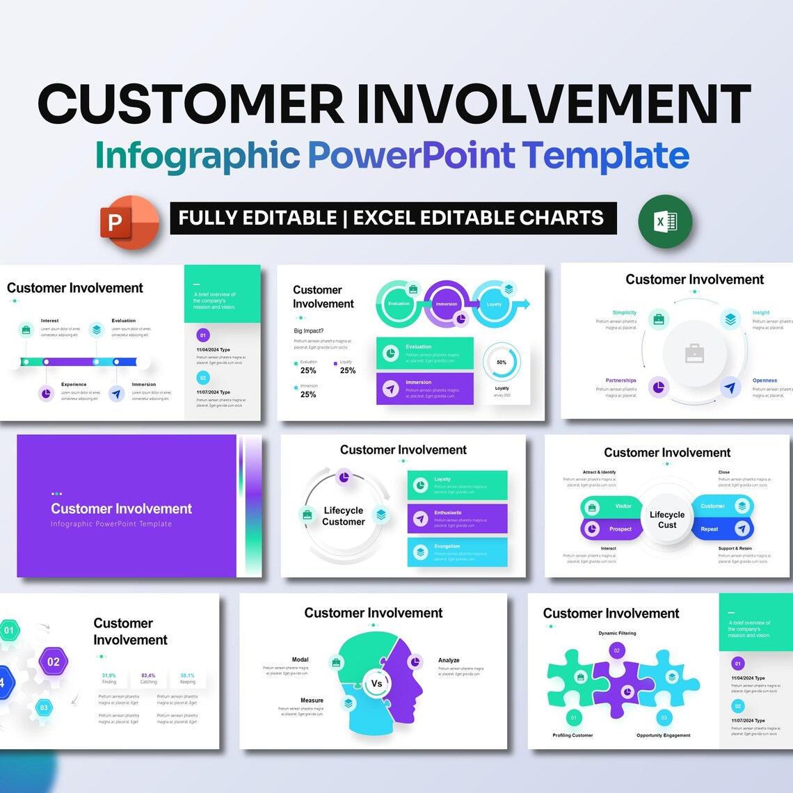 Customer Involvement Infographic Powerpoint | Buyer Journey ...