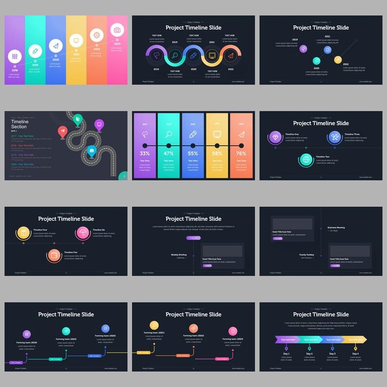 Business Timeline Infographic Powerpoint | Project Milestone & Planning ...