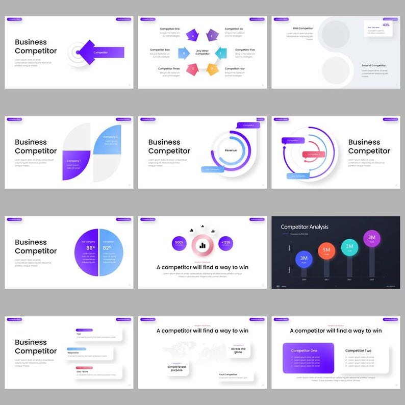 Competitor Analysis Powerpoint Template | Market Research Infographic ...