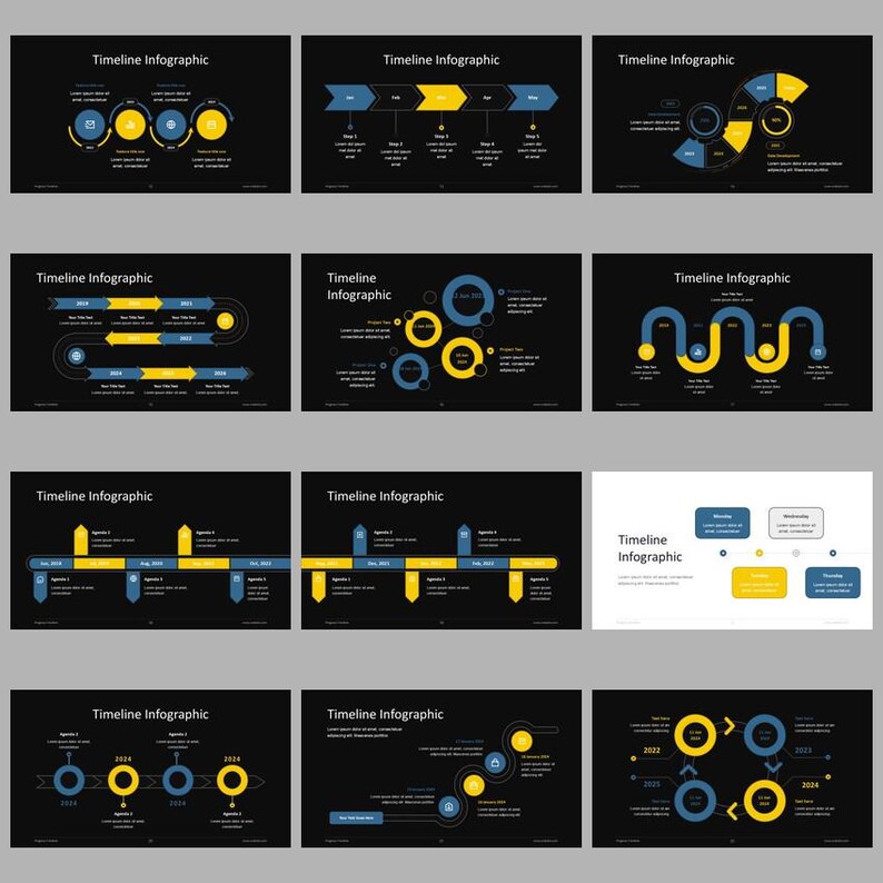 Progress Timeline Infographic Powerpoint | Goal Tracking & Business ...