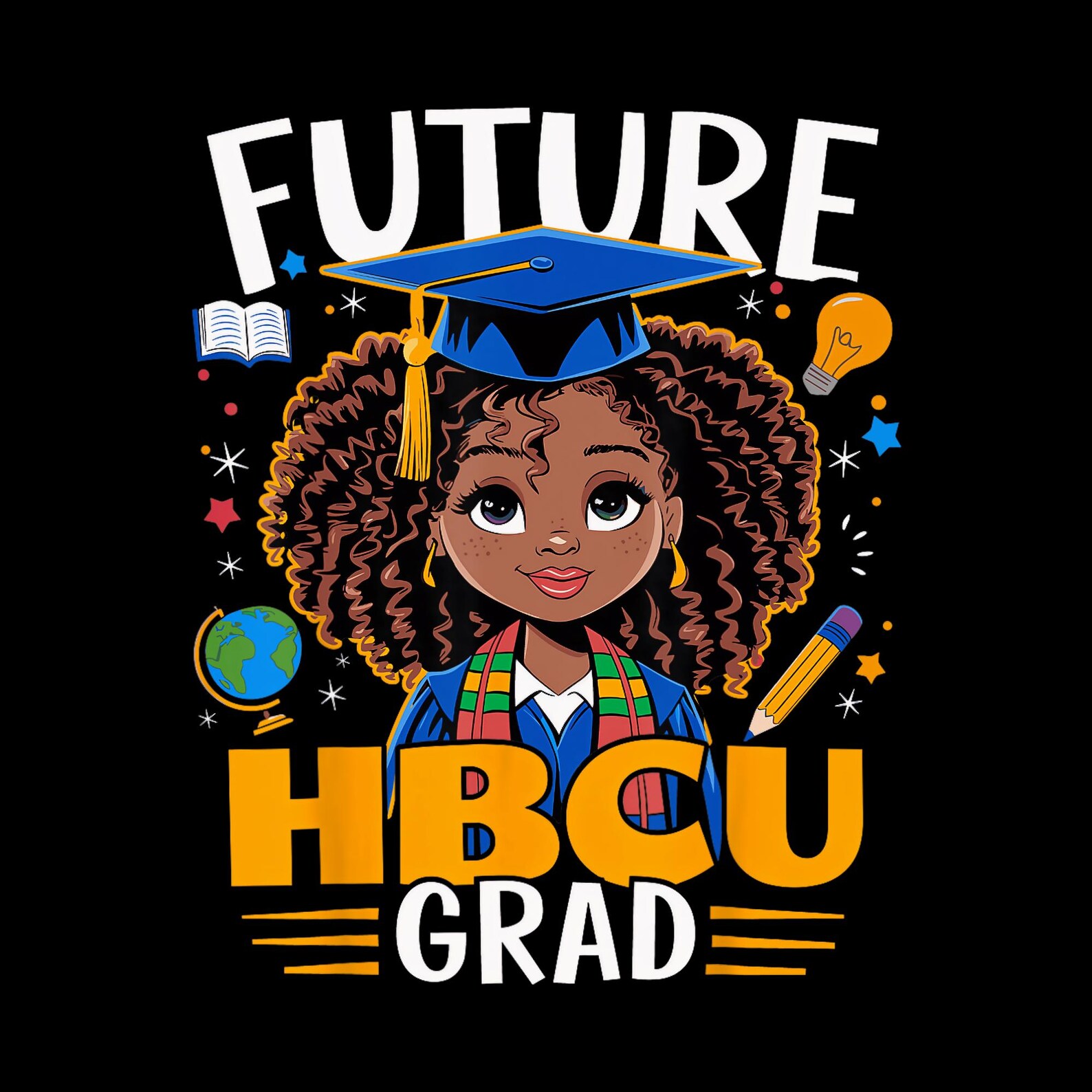 Future HBCU Grad Black Girl Graduation HBCU Digital Png, Black College ...