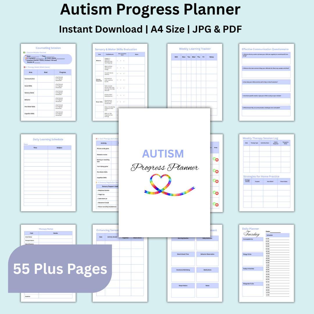 Autism Care Planner, Autism Planner Printable, Special Needs Child ...