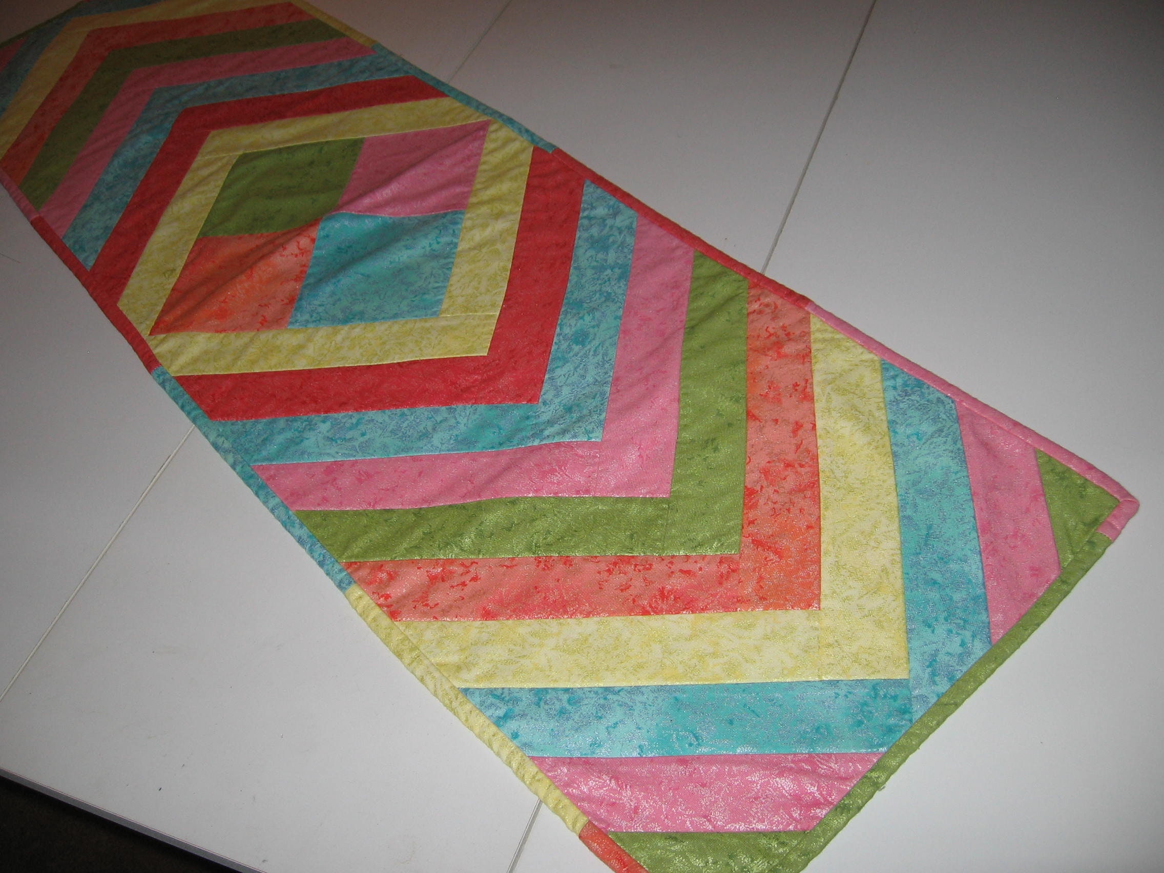 Quilted Pastel Table Runner or Easter Runner - Etsy
