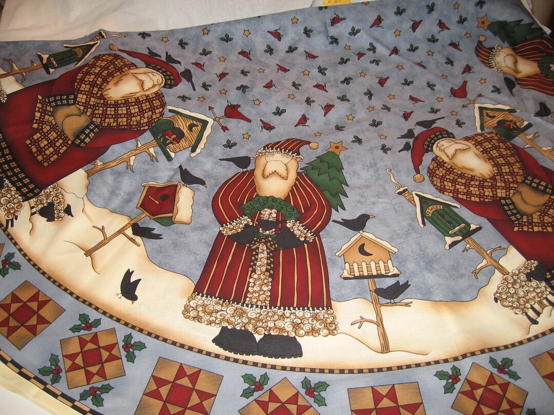 Round Debbie Mumm Christmas Table Cloth - Etsy