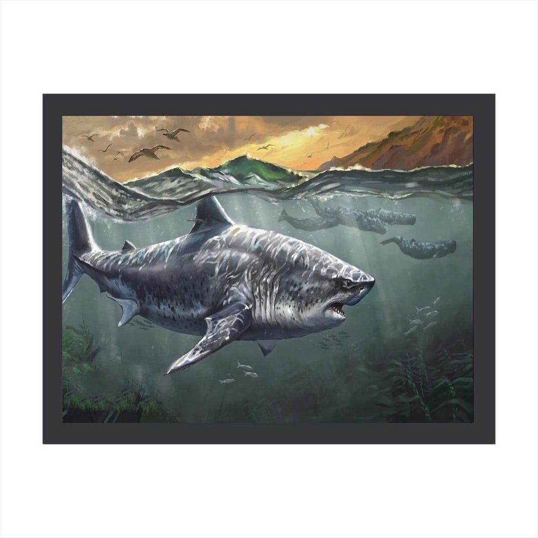 Animals Shark Whales Megalodon Canvas Art Poster and Wall Art Picture ...