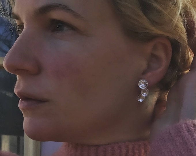 Haptic Collection Sterling Silver Organic Free Form Circle Geometric ...