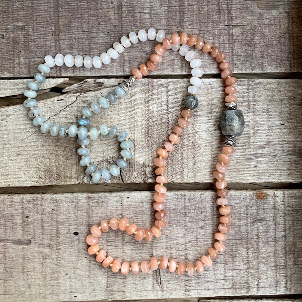 Long Beaded Necklace - Etsy