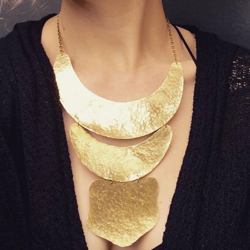 Gold Bib Necklace - Etsy