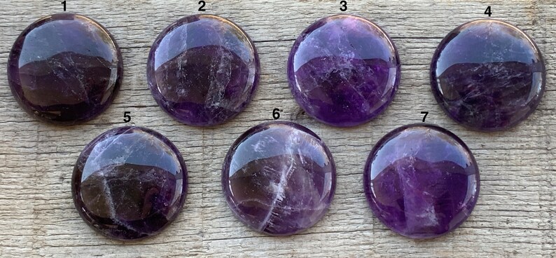 Large Chunky Round Dark Purple Amethyst Statement Boho Rocker Ring in ...