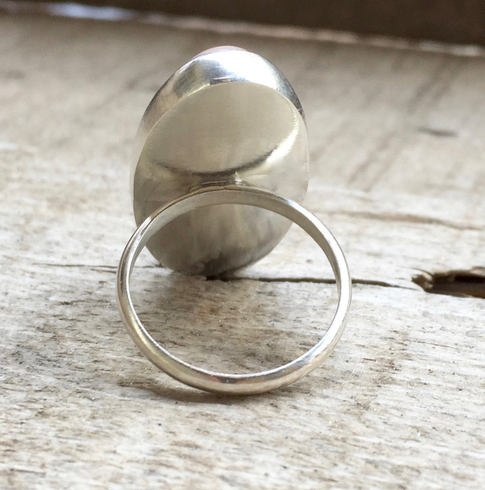 Elongated Oval Gemstone Ring Oval Rose Quartz Silver Ring - Etsy