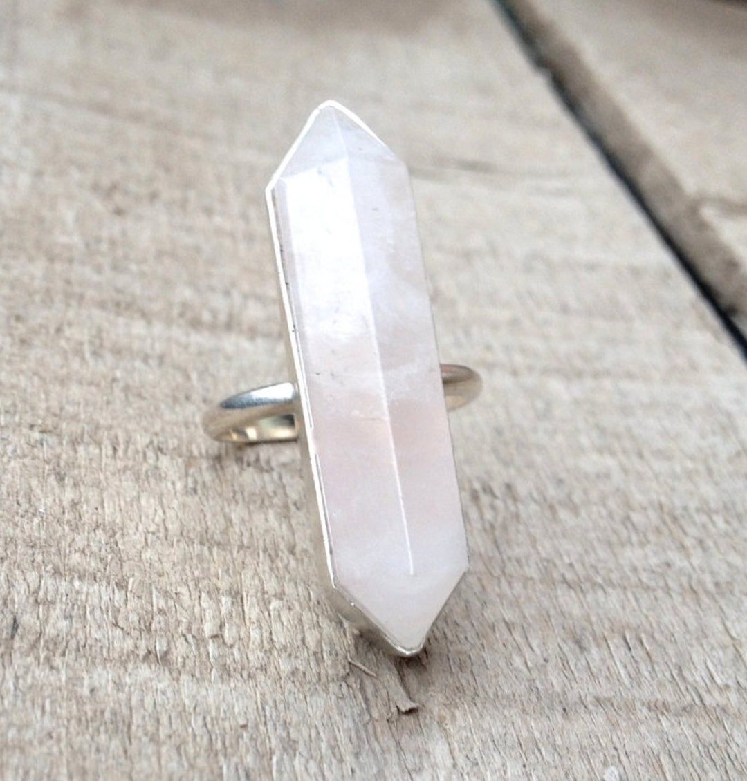 Rocker Hexagon Pink Rose Quartz Wand Double Terminated Point - Etsy