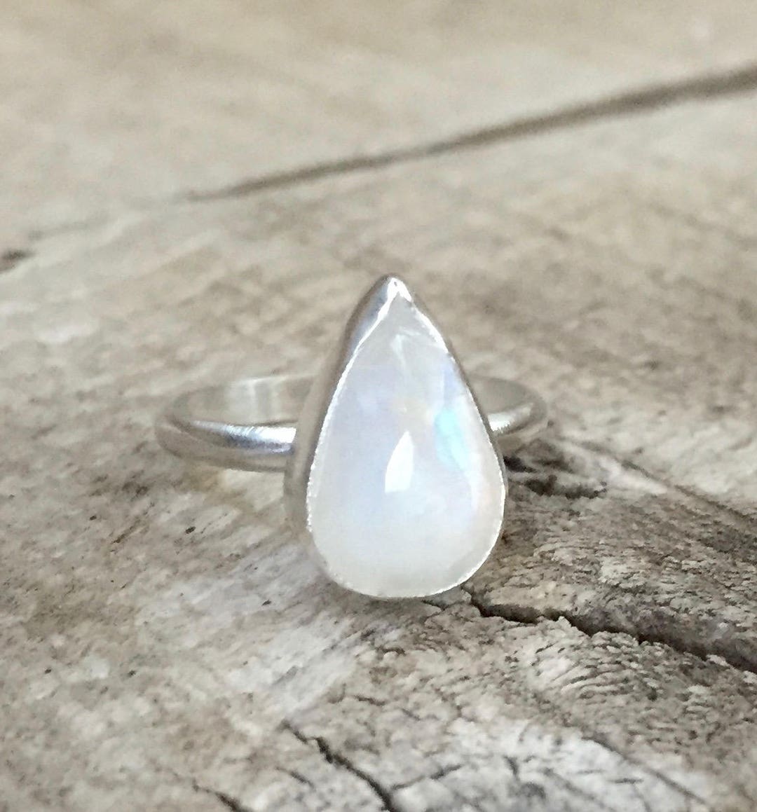 Elegant Beautiful Teardrop or Pear Shaped Moonstone Sterling - Etsy