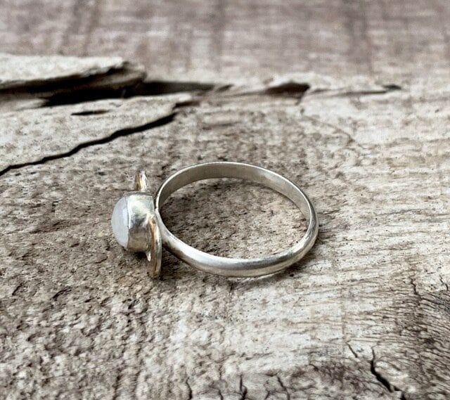 Witchy Goddess Moonstone 14 Karat Gold Filled Crescent Moon | Etsy