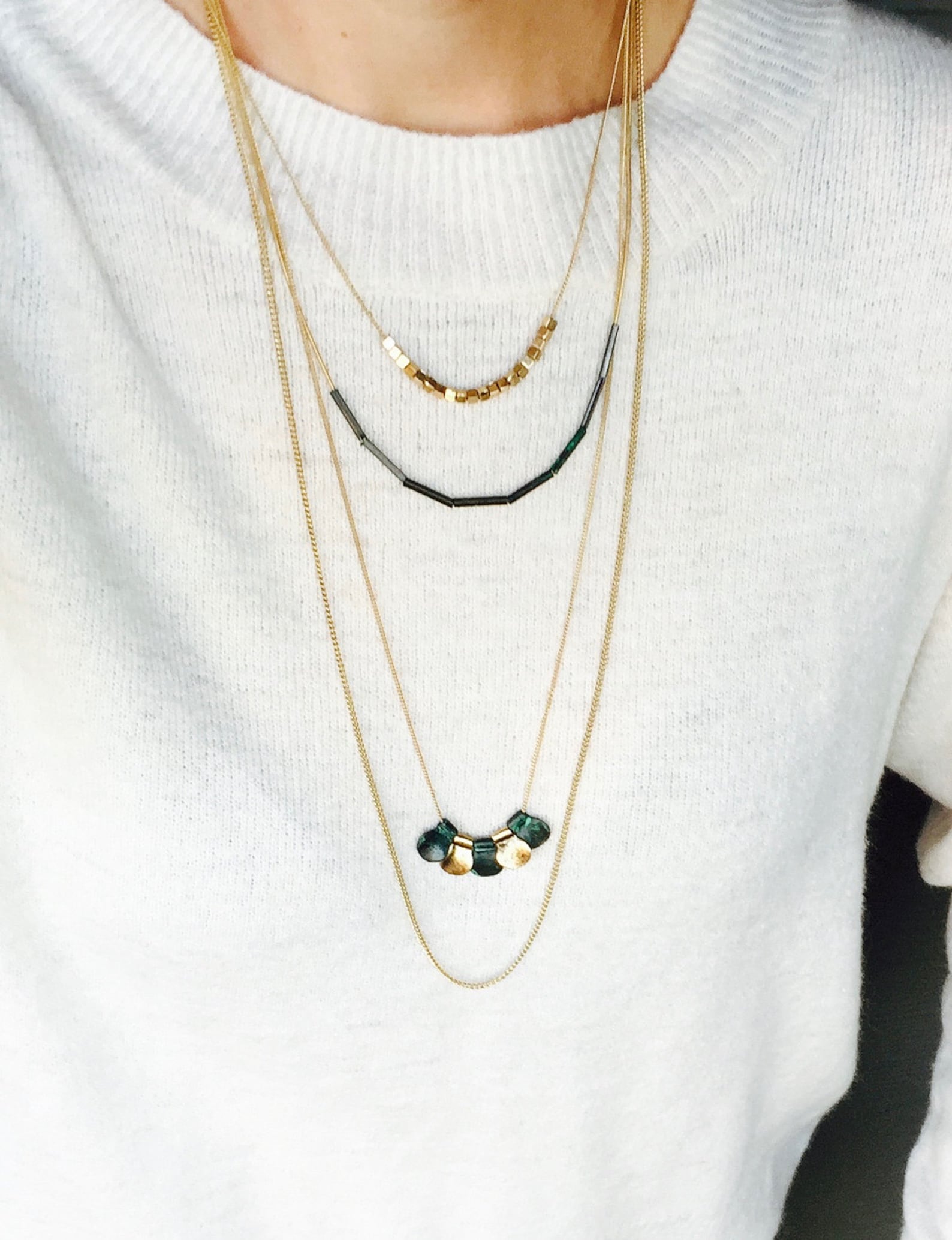 Multi Strand Rustic Gold Patina Copper Coin Beaded Necklace - Etsy